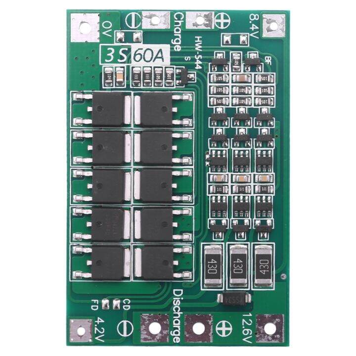 3S 60A Bms Board Lithium Li-Ion 18650 Battery Protection Board With ...