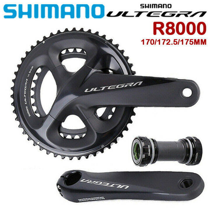 Shimano R8000ข้อเหวี่ยง11สปีดจักรยานเสือหมอบ165มม. 170มม. 172.5มม. 175 ...