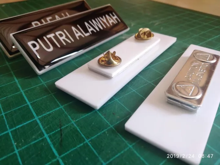 Name Tag papan nama PDH Polri TNI lebar ukuran 2,5 x 8 cm murah bisa ...