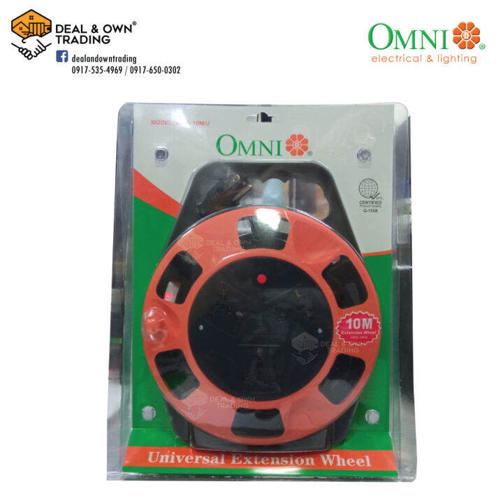 Omni WEW-10M/U Extension Wheel 10 Meter Cord Length 2,500W 10A 250V ...