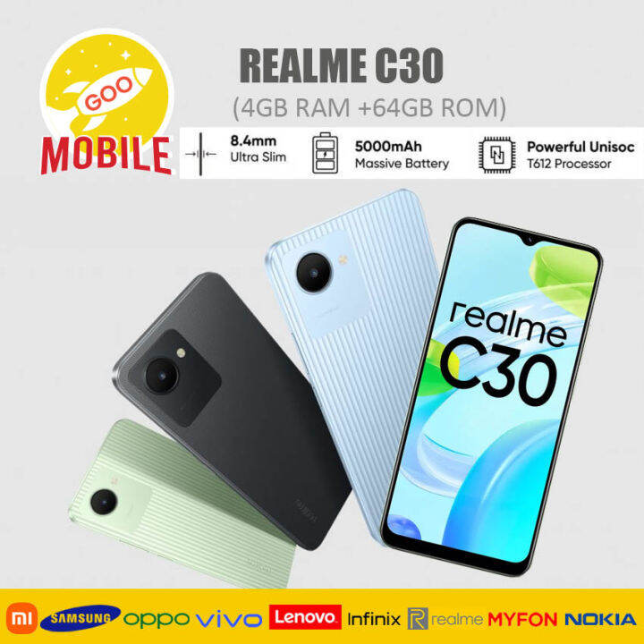 Realme C30 (64GB ROM + 4GB RAM) 16.5cm (6.5") Fullscreen, 5000mAh ...