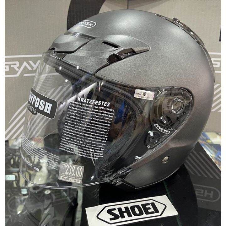 [COD]GRAYFOSH SHOEI J-FORCE 3 JF3 HELMET-MATT DARK GRAY (FOC : SHOEI ...