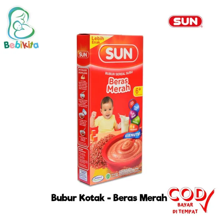 Sun Bubur Sereal Bayi Rasa Beras Merah Kemasan Box 120gr | Lazada Indonesia