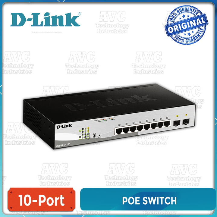 D-Link 10 Port Gigabit Smart Managed PoE Switch DGS-1210-10P | Lazada PH