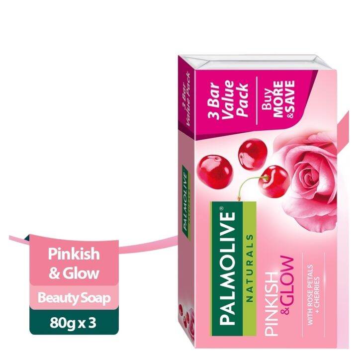 Palmolive Naturals Pinkish Glow Beauty Bar Soap 80g 3-Bar Value Pack ...