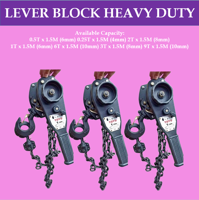 Lifting Equipment 0.25T -9T LEVER BLOCK (Heavy Duty) Durable high ...