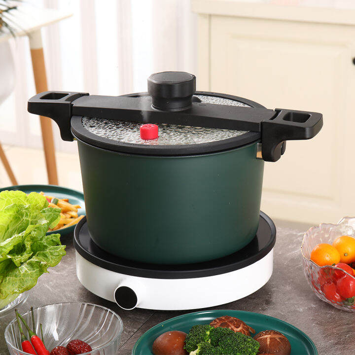Locaupin Kitchen Boiler Low Pressure Cooker Pot Non-Stick Boiler Easy ...