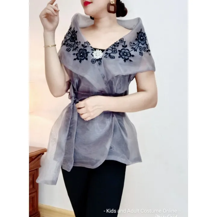 MODERN FILIPINIANA OVERLAP TOP PURE EMBROIDERED FREE SHIPPING | Lazada PH