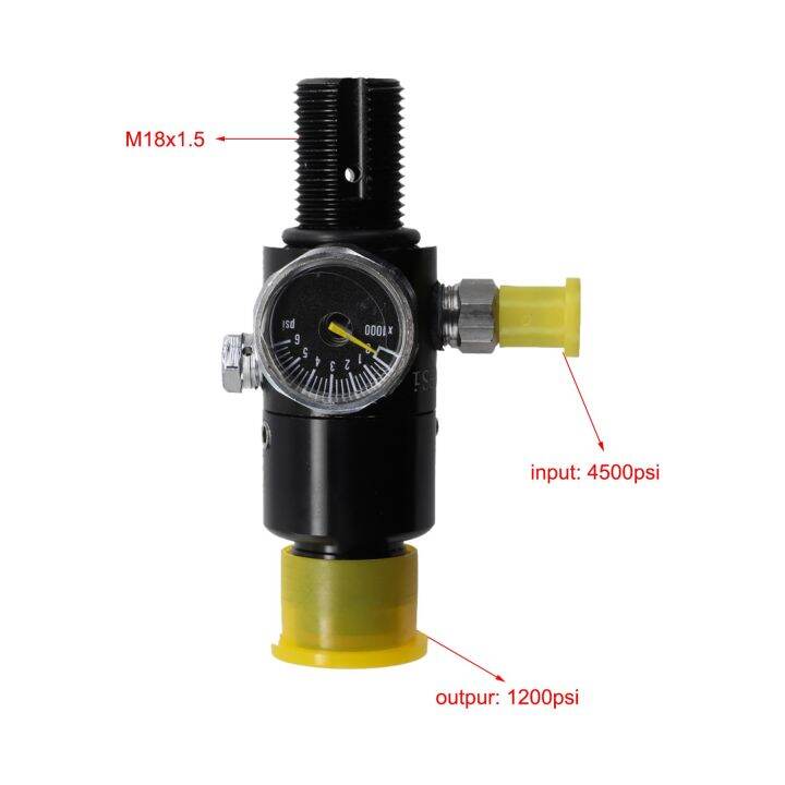 Thread Air Tank Regulator With Gauge 1200Psi Metal Output Pressure ...