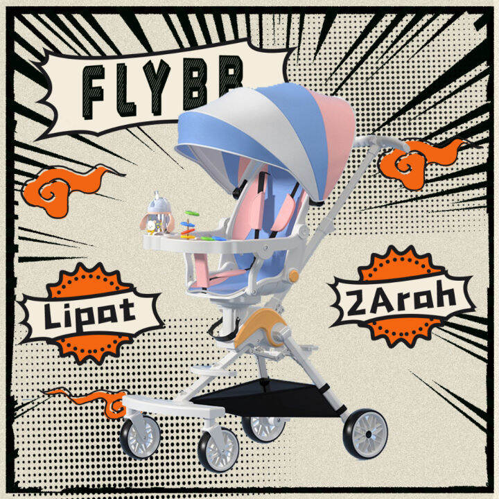 FLYBB Baby Magic Stroller 180 Rotating Kids Stroller 2 arah Magic ...