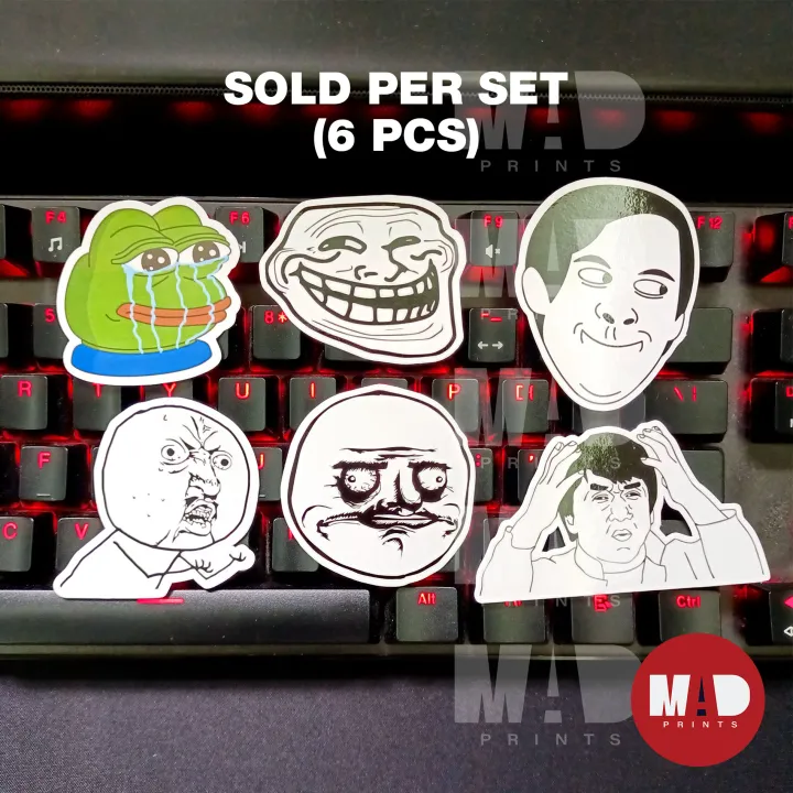 Meme Funny Waterproof Laminated Stickers - 6 pcs per Set | Lazada PH
