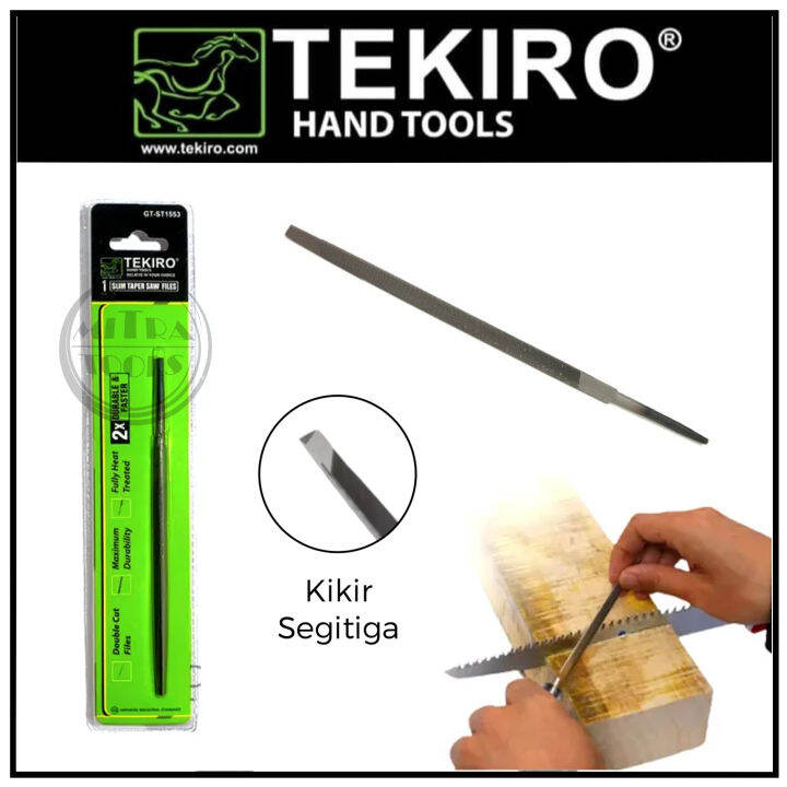 TEKIRO Kikir Slim / Kikir Segitiga 3 dan 4 Inch Kikir Gergaji Kayu Kikir Besi Tekiro | Lazada ...