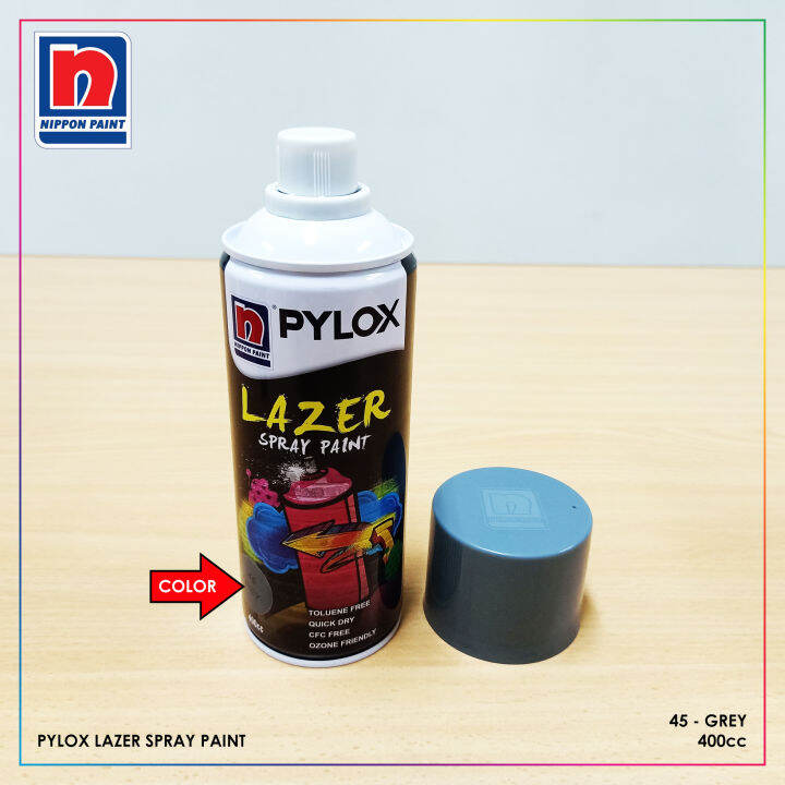 Pylox Lazer Spray Paint Grey PLZ045 400cc | Lazada PH