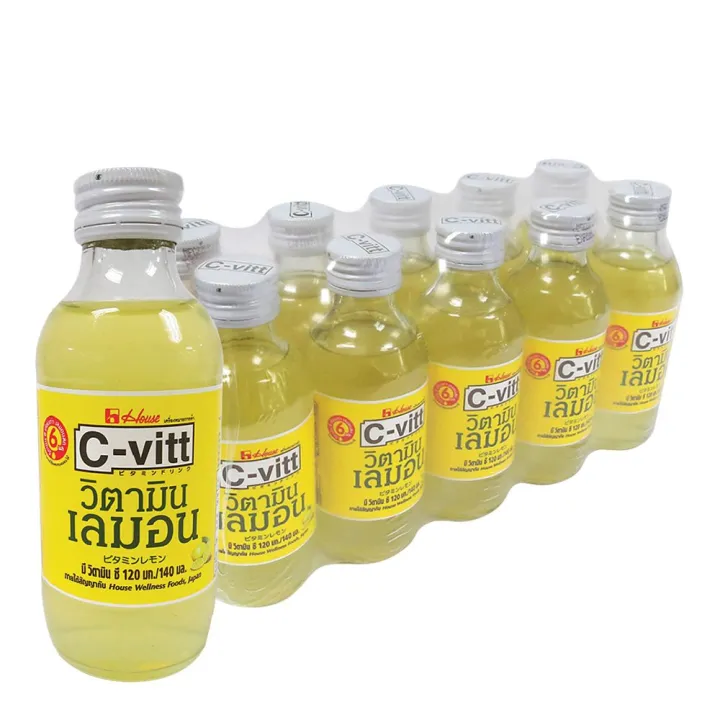 ส่งด่วน! ซีวิท เครื่องดื่มวิตามินซี รสเลมอน 140 มล. x 10 ขวด C-Vitt Vitamin C Drink Lemon 140 ml ...