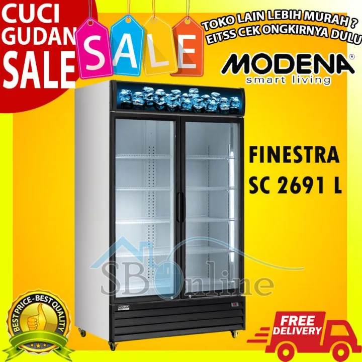 SC 2920 MODENA 2 Pintu Showcase Cooler Box | Lazada Indonesia