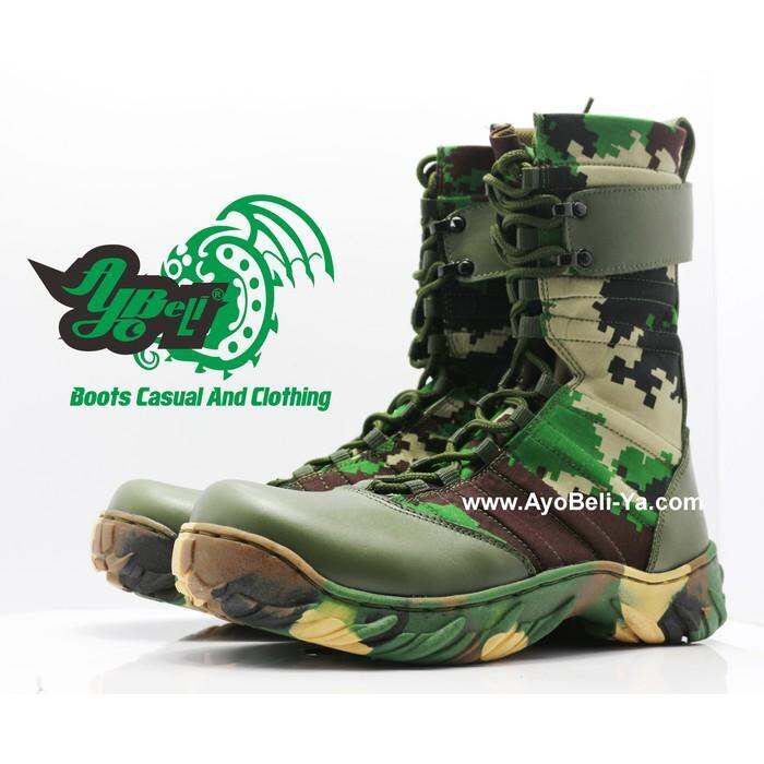 Sepatu PDL boot Loreng army TNI Ninja dan Rider Big size TERMURAH ...