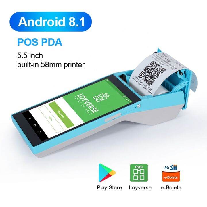 58mm Handheld POS Terminal Android Mobile Thermal Receipt Ticket ...