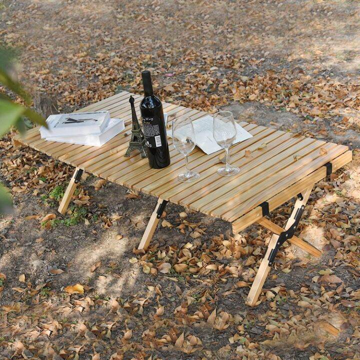 Folding table wood Portable table Home Multifunctional Table Outdoor ...