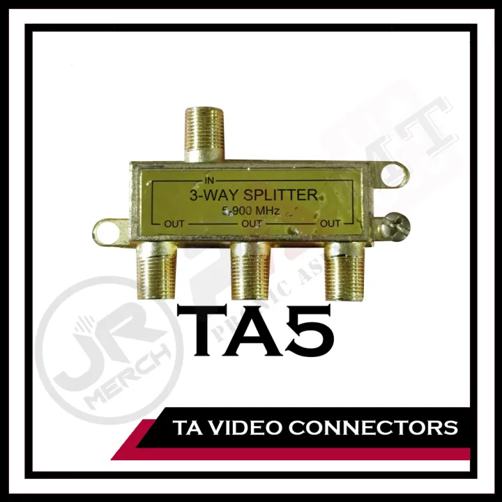 TV CONNECTOR Gold Plated SPLITTER 3 WAY (TA5) | Lazada PH