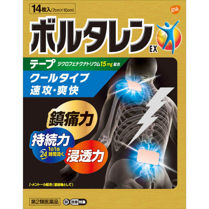 GlaxoSmithKline Voltaren EX Tape 14 sheets Plasta (cold) Patch Back ...