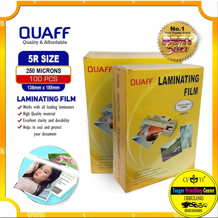 QUAFF 5R SIZE LAMINATING FILM 250 MICRONS-CEBULONG CUYI | Lazada PH