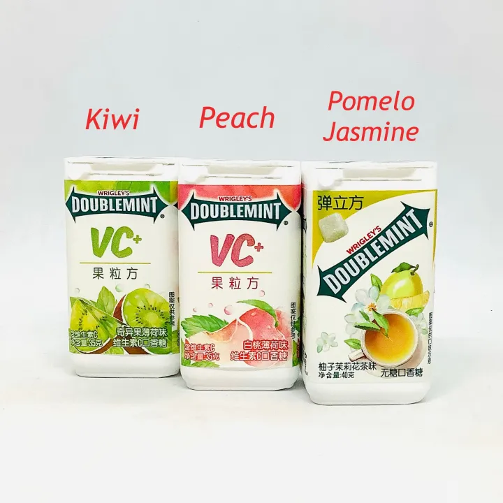 Wrigley’s Doublemint Chewing Gum Kiwi&Mint / Peach&Mint / Pomelo ...