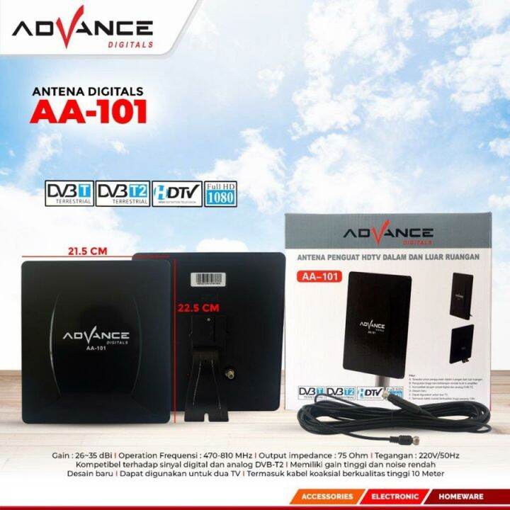 Advance AA-101 Antena Indoor Outdoor Digital Analog Dalam Luar Ruangan ...