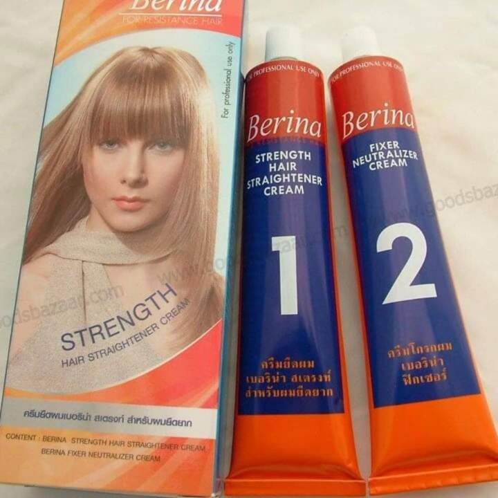 Berina Krim Ubat Lurus Rambut Pelurus Hair Straightening Cream Straight ...