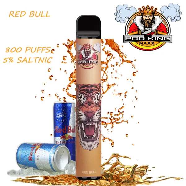 LEGIT POD KING MAXX Puff Plus smoke vapers full set 800 Puffs (RED BULL ...