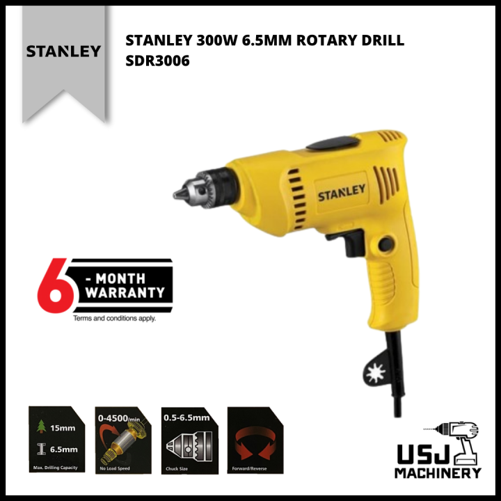 STANLEY 6.5mm 300W Rotary Drill SDR3006 | 6 Months Warranty | Lazada