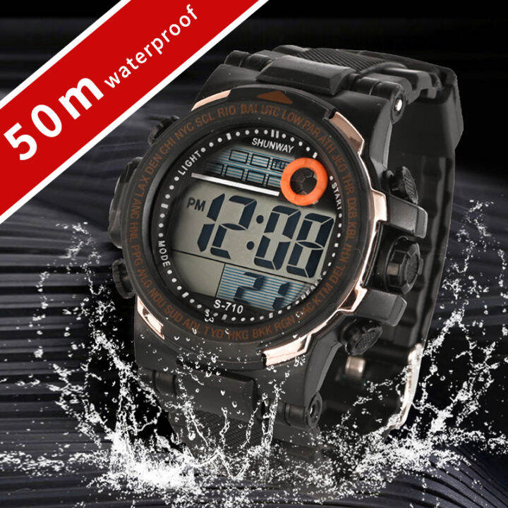 【100% Genuine】Cool fashion must bring sports watch Waterproof luminous ...
