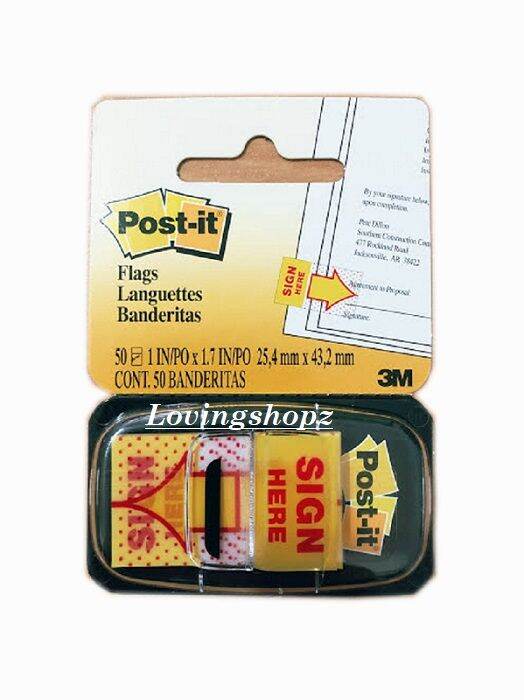 Post It Untuk Tanda Tangan/ Post It Sign Here, Sticky Notes Sign Here ...