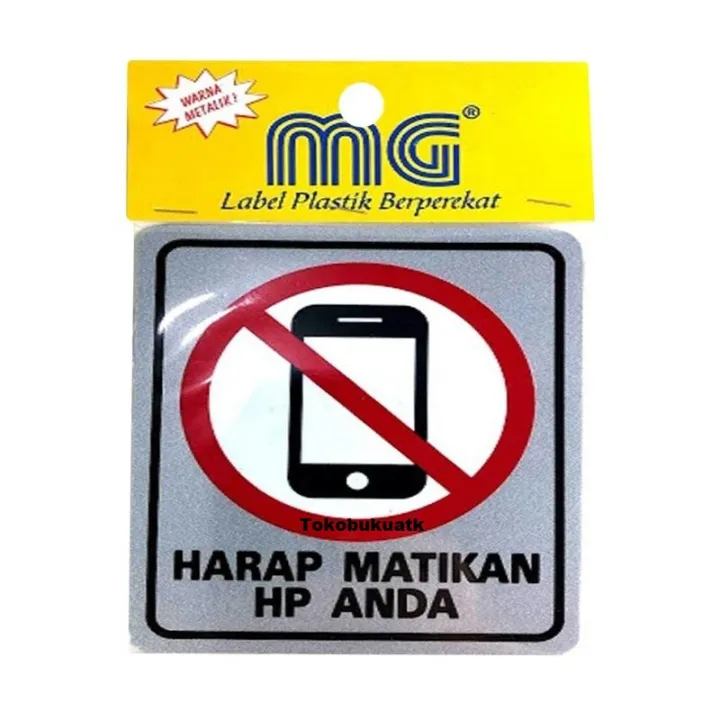 Sticker tulisan HARAP MATIKAN HP ANDA | Lazada Indonesia