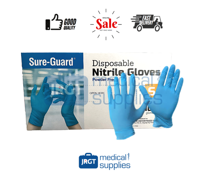 Sure Guard Disposable Examination Nitrile Gloves (1 Box - 100pcs ...