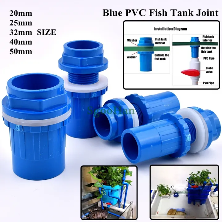 1 20pcs ID 20 50mm PVC Pipe Aquarium Tank Joint Fittings Home Garden ...