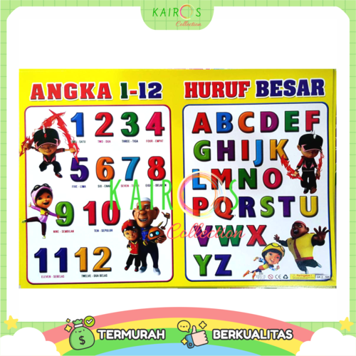 Poster Angka 1-12 dan Huruf Besar | Lazada Indonesia