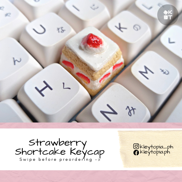 STRAWBERRY SHORTCAKE | Handmade Custom Artisan Keycap | For Mechanical ...
