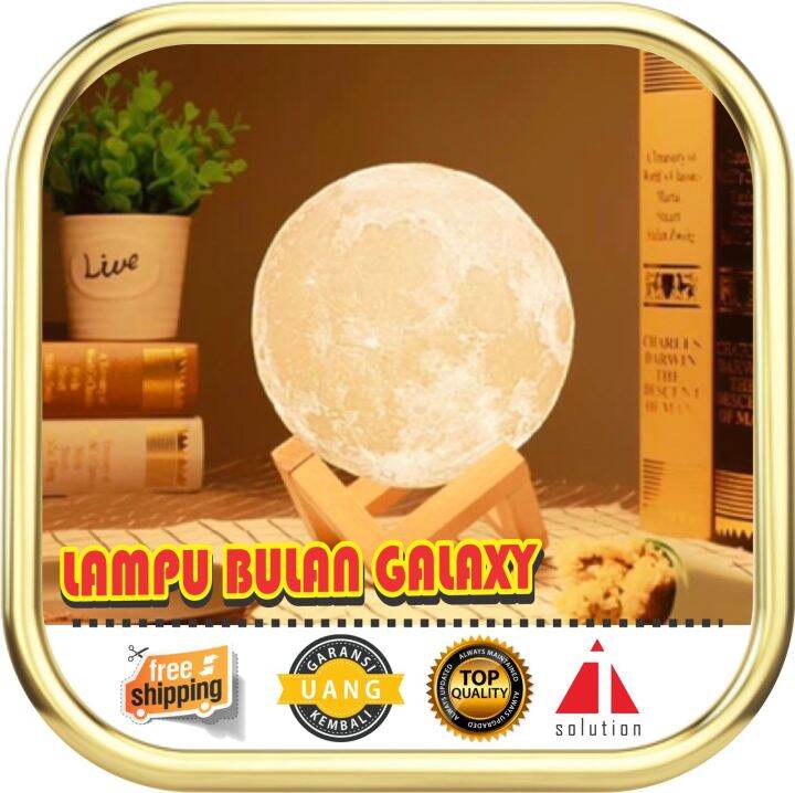 Lampu Bulan Galaxy LED 3D - Moon Lamp Galaxy - Lampu Hias Pajang Proyektor Bulan | Lazada Indonesia
