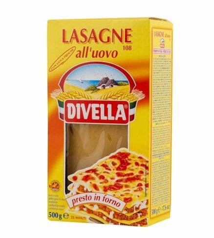 Divella Lasagna ดีเวลล่า แผ่นแป้งลาซานญ่า 500g. | Lazada.co.th