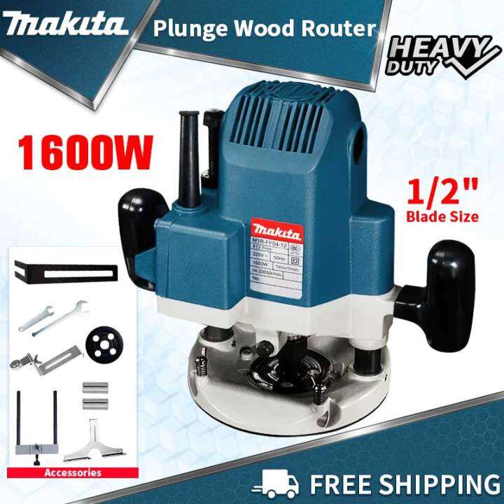 Router machine for wood heavy duty 12mm (1/2'') with router bits set ...