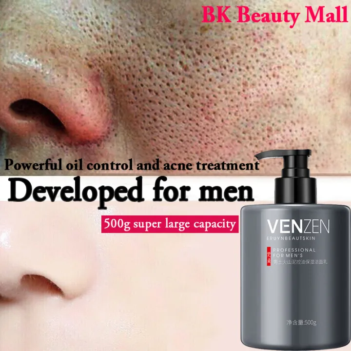 Men's Volcanic Mud Acne Control Oil Moisturizing Cleanser Deep ...