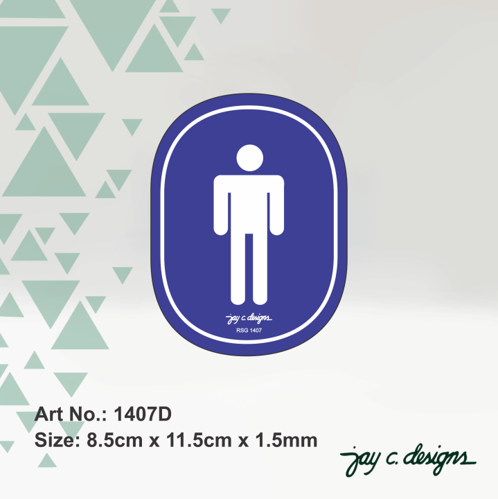 Acrylic Signage Male Sign Jay C. Designs 1407 | Lazada PH