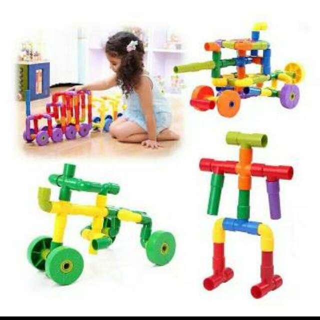 Mainan Edukasi anak lego pipa edukatif anak belajar motorik | Lazada ...