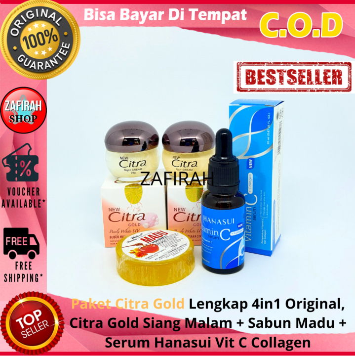 Citra Gold Paket Lengkap 4in1 Original, Citra Gold Siang Malam + Sabun ...