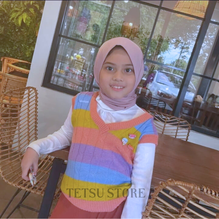 Rompi Pelangi anak / Vest Rainbow Anak / Rompi anak Usia 3 4 5 6 7 8 9 ...