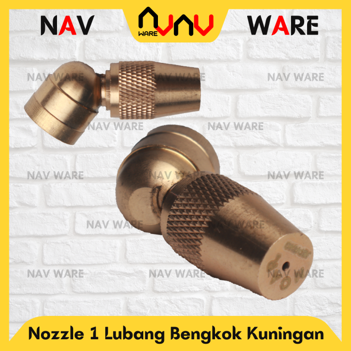 Nozzle Sprayer 1 Lubang Bengkok Kuningan Adjustable Head Spray Nozle ...