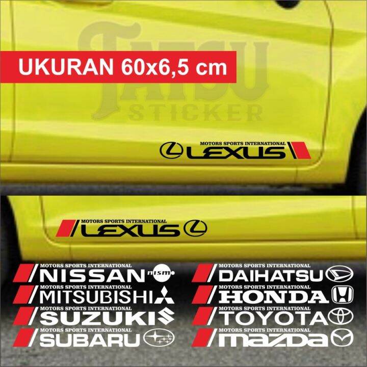 CUTTING STICKER STIKER MOBIL PINTU KACA BODY MERK MOBIL | Lazada Indonesia