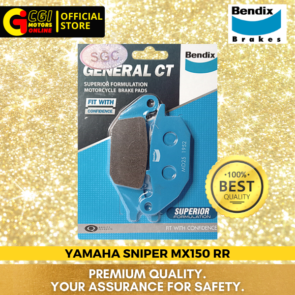 BENDIX Brake Pad MD25 for Yamaha Sniper150 MX Rear | Lazada PH