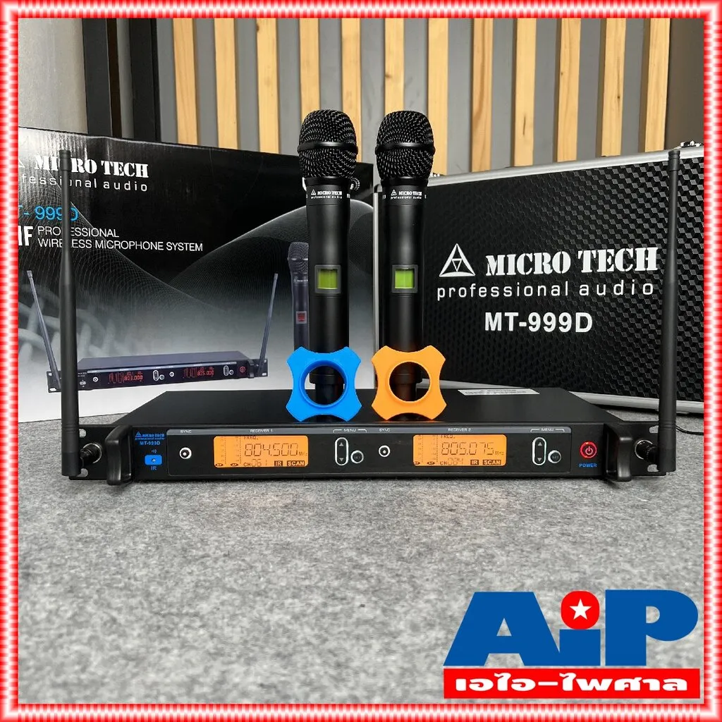 ความถี่ใหม่ กสทช MICROTECH MT999D ไมค์ลอยมือถือคู่UHF ไมค์ลอยคู่ ไมค์คา ...