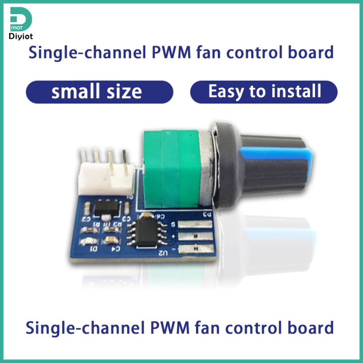 Diyiot 12V Single-Channel Fan Speed Controller Pwm Speed Controller ...